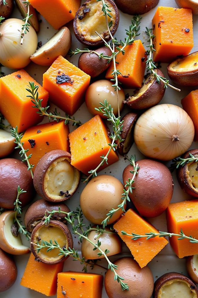 Cozy Harvest Delight: One-Pan Roasted Fall Vegetables - Sheet Pan Veggies